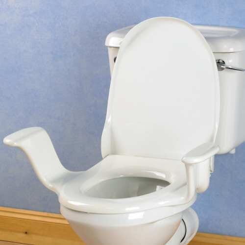 The Nobi Toilet Seat with Arm Rests from Essential Aids
