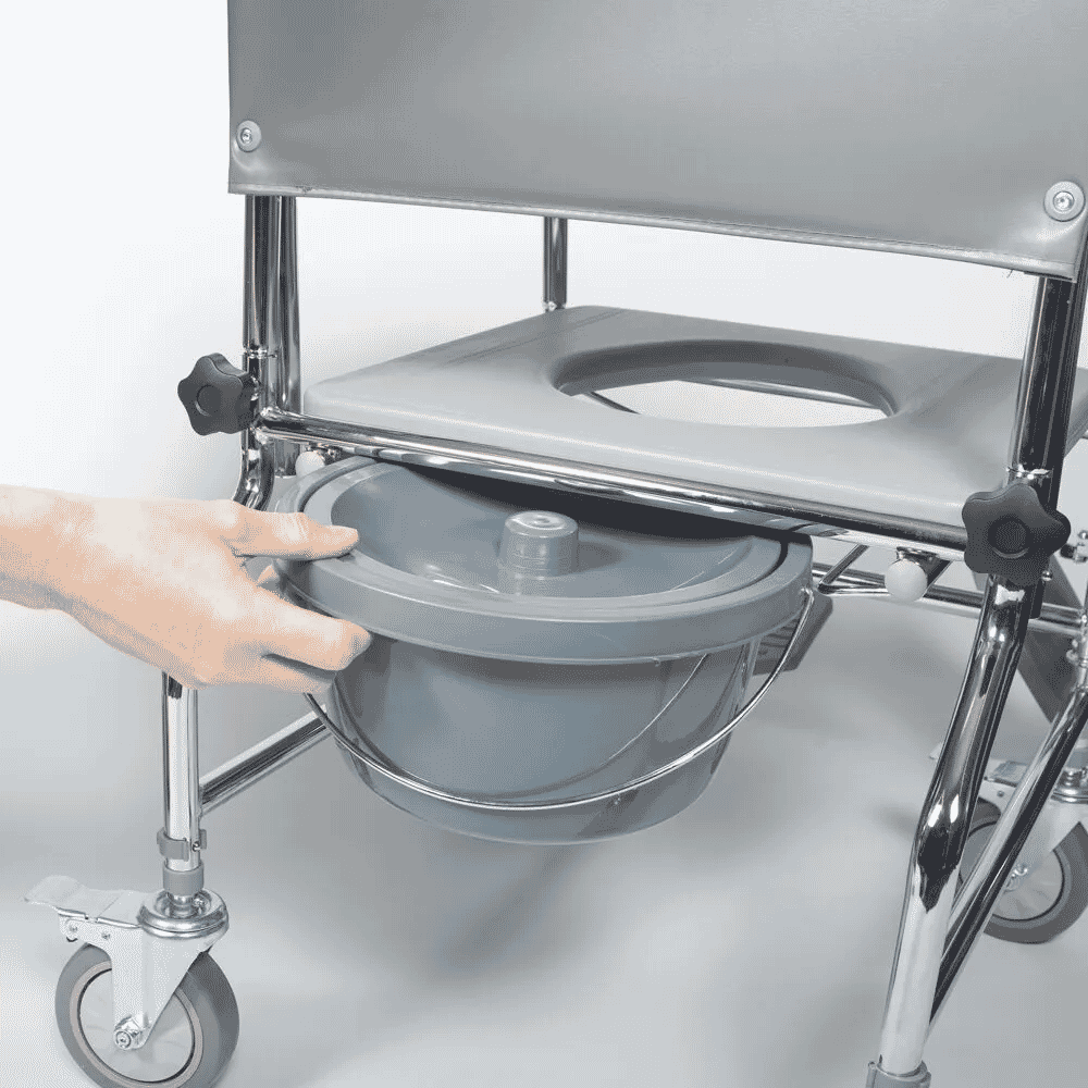 Portable Potty & Lid for Mobile Commode from Essential Aids