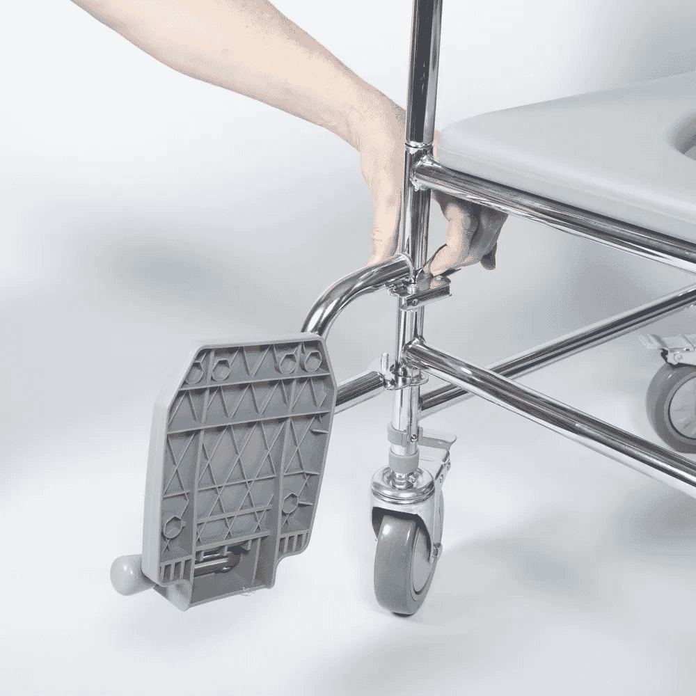 Healthcare Wheeled Swivel Commode Footrests from Essential Aids