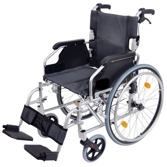 Aidapt Deluxe Self Propelled Aluminium Wheelchair - SILVER from ...