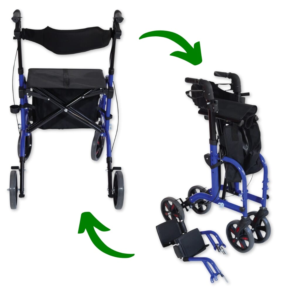 Aidapt Duo Rollator and Transit Chair - Aidapt Duo Deluxe - White from ...