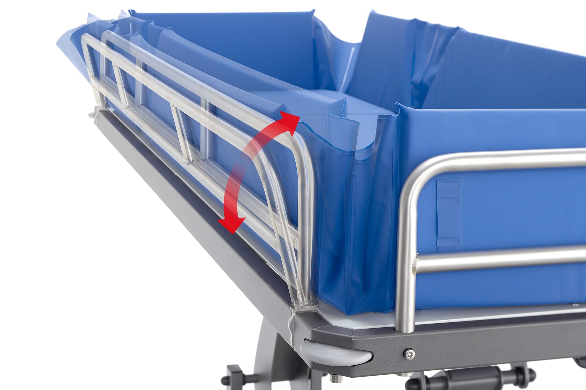Barella Adult Shower Trolley - Hydraulic - Flat Platform from Essential ...