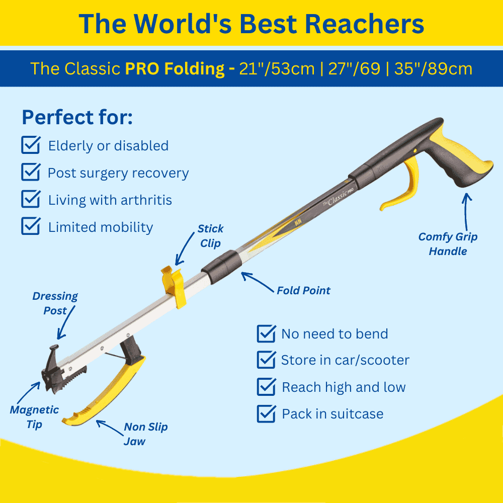 Classic Pro Folding Reacher Grabber - Long 88cm - Short 53cm from ...