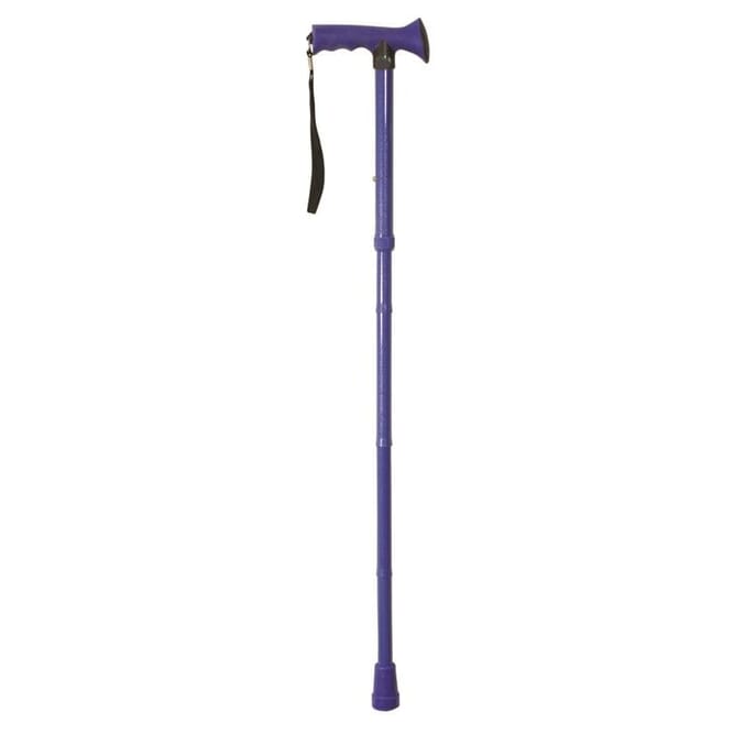 Coloured Folding Walking Stick - Bright Blue from Essential Aids