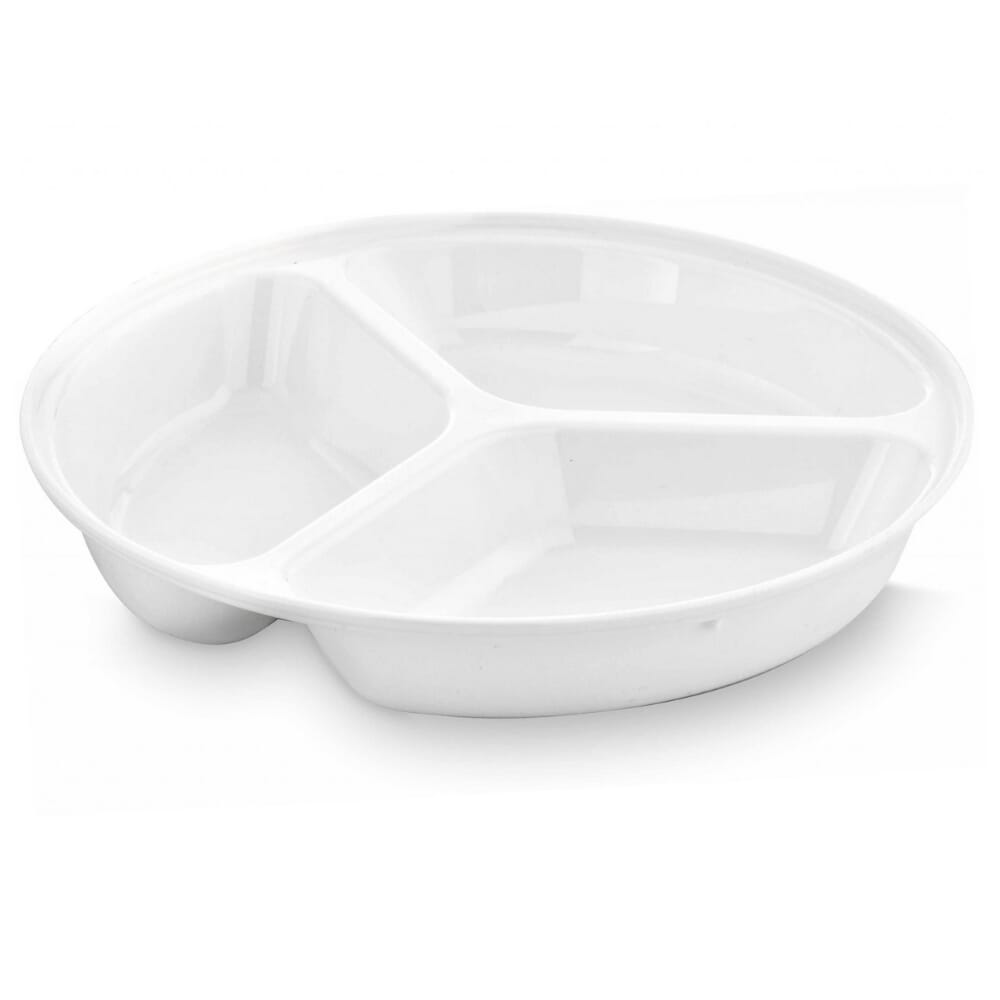 Compartment Plate - 26cm Plate - White from Essential Aids