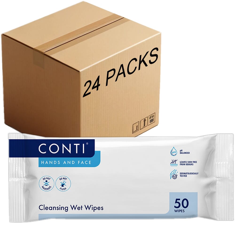 Conti Supersoft Wet Wipes - 24 Packs - Pack of 50 Wipes from Essential Aids