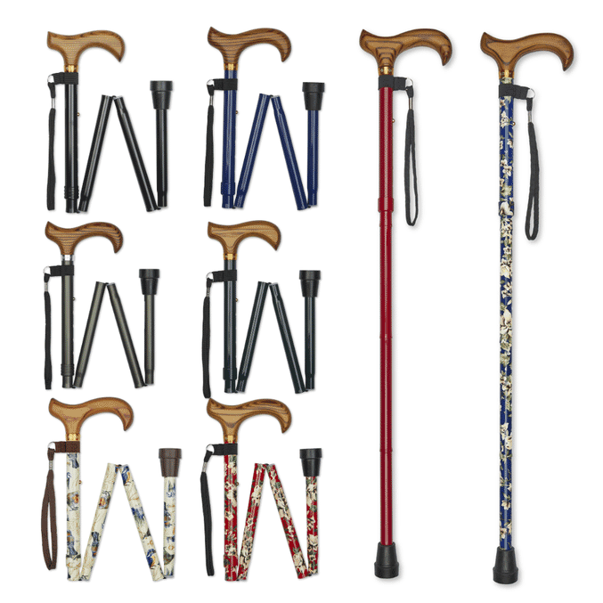 Deluxe Folding Walking Stick from Essential Aids