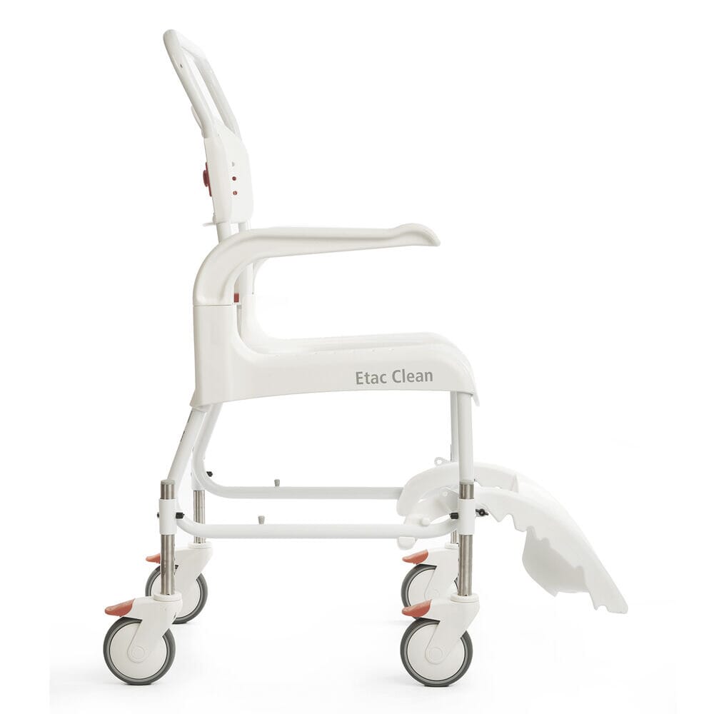 Etac Clean Wheeled Shower Commode Chair - Fixed Height 49cm from Essential Aids