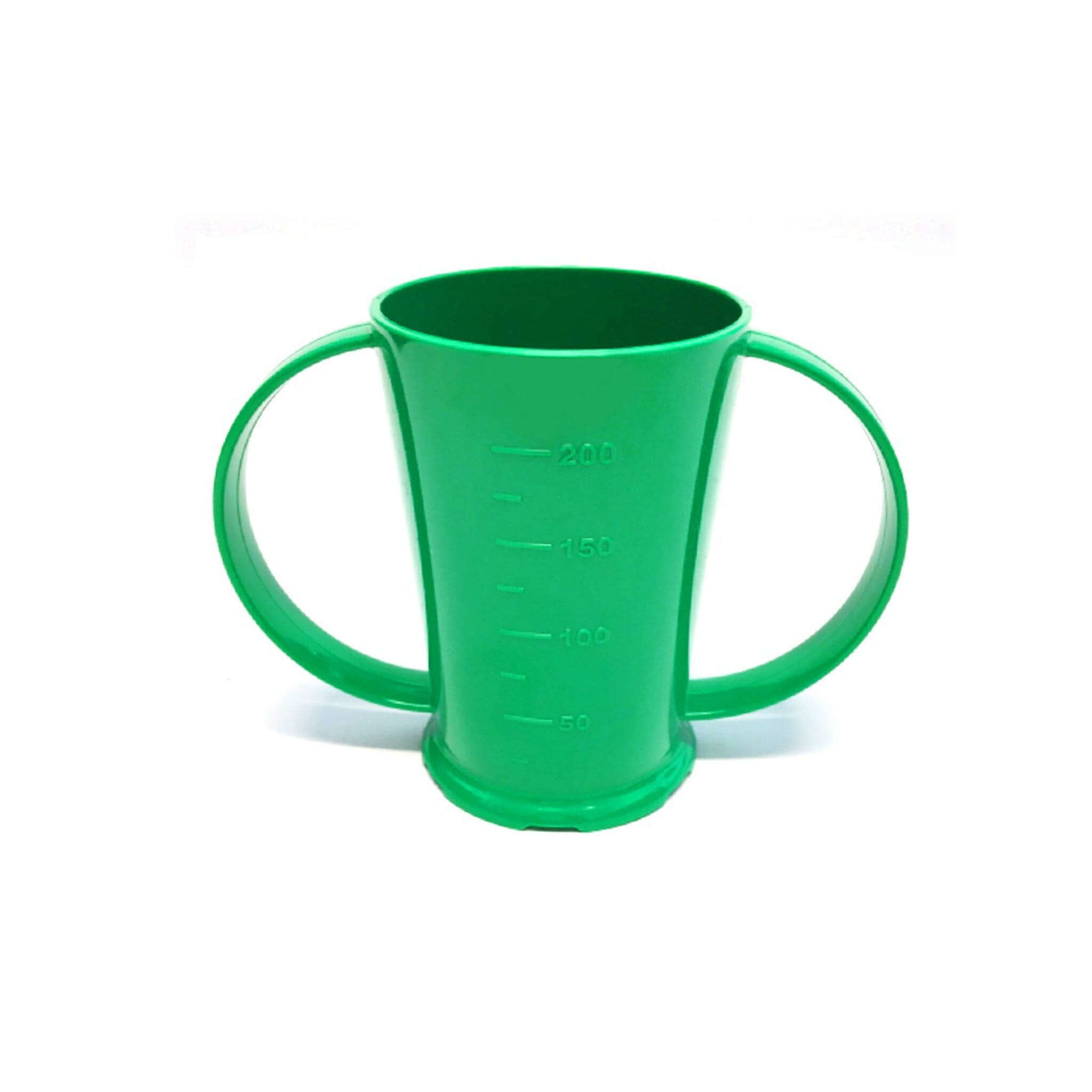 Graduated 2 Handled Beaker - Optional Lid - Wide Spout - Red - Clear ...