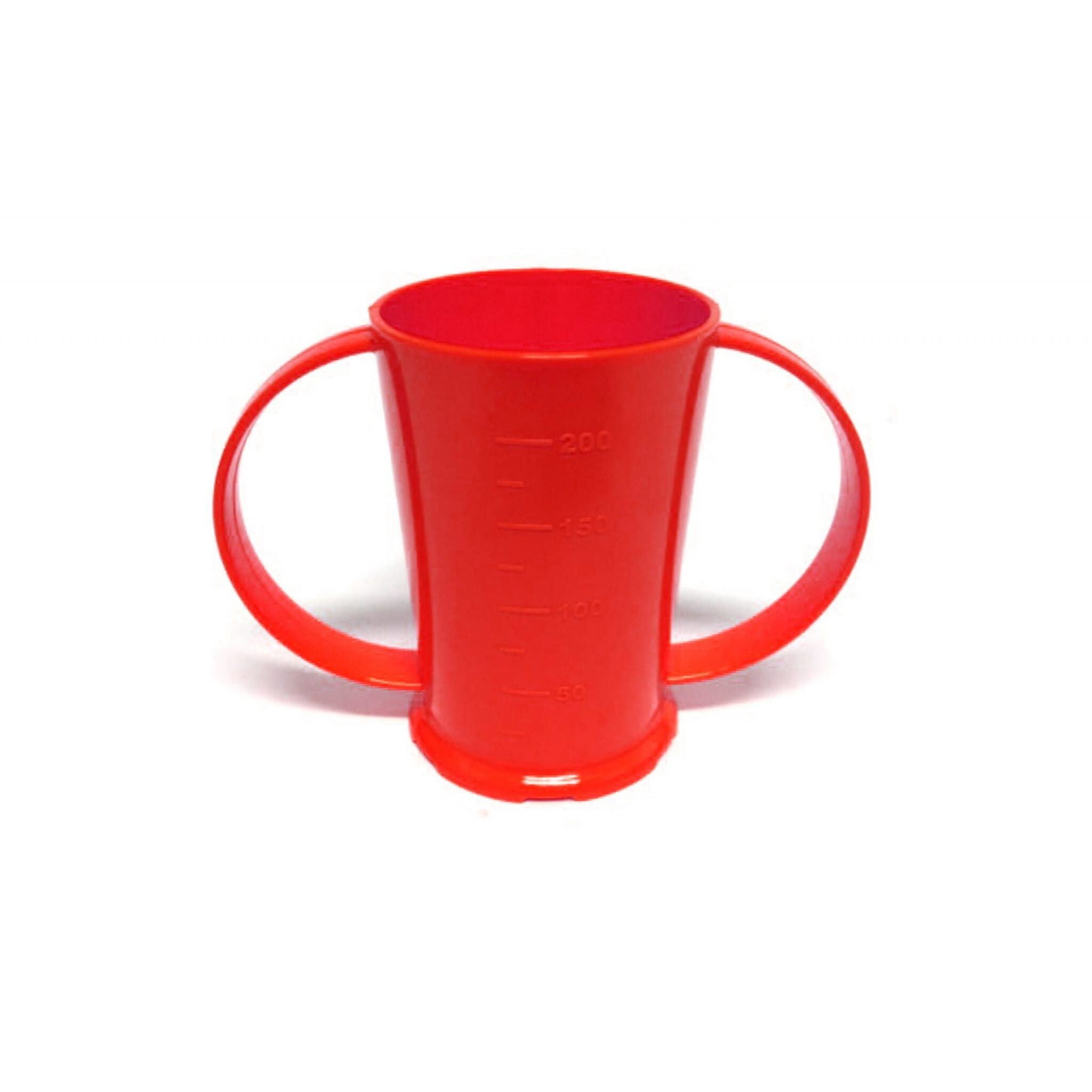 Graduated 2 Handled Beaker - Optional Lid - Wide Spout - Red - Clear ...