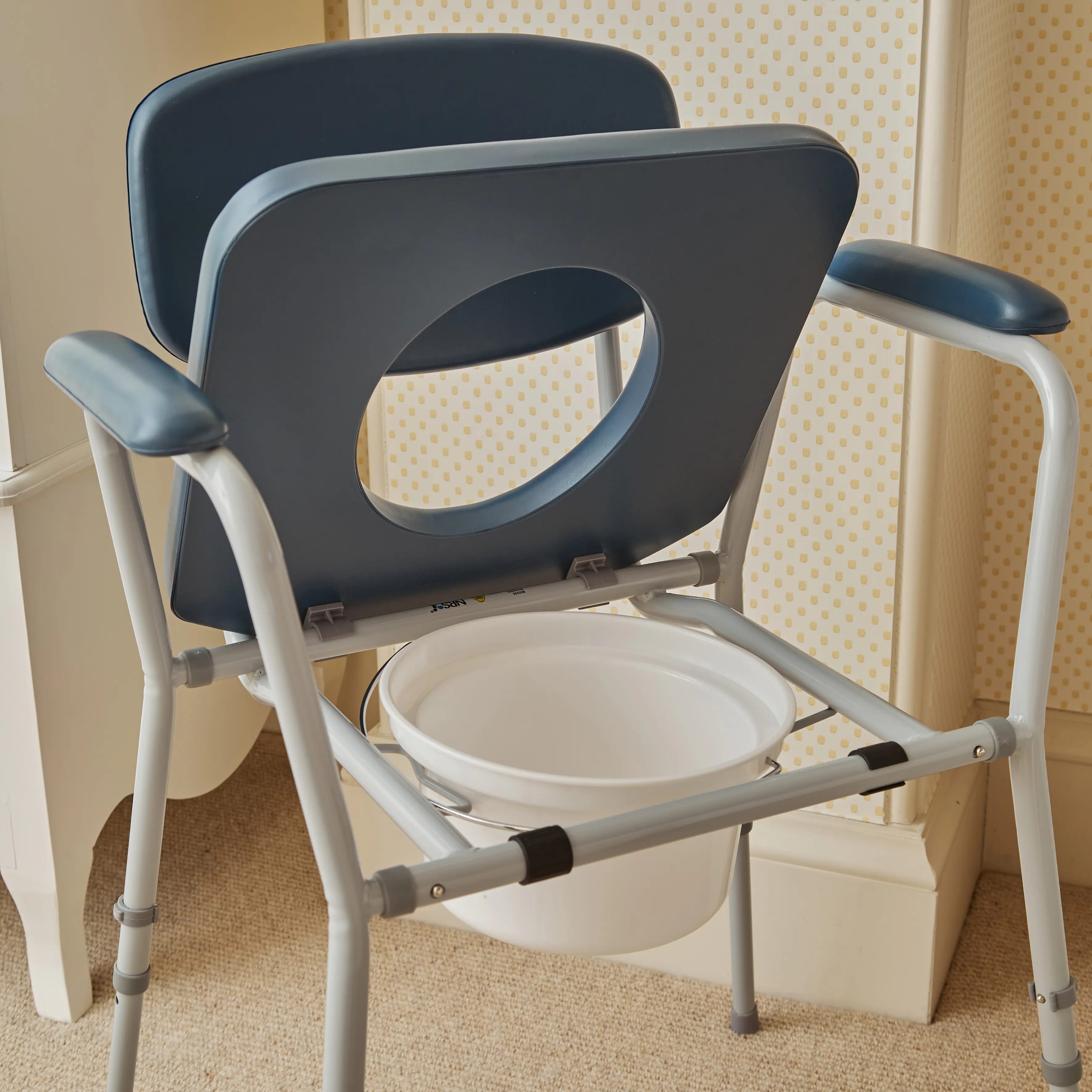 Height Adjustable Comfort Commode Chair from Essential Aids