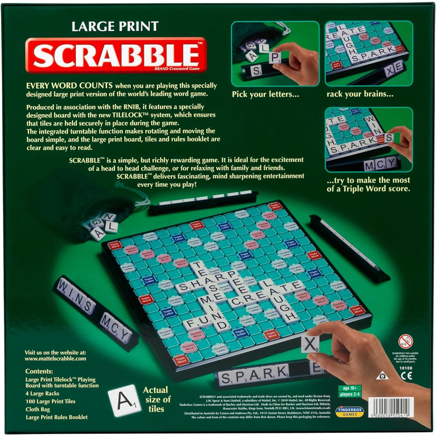 Large Letter Scrabble Game from Essential Aids