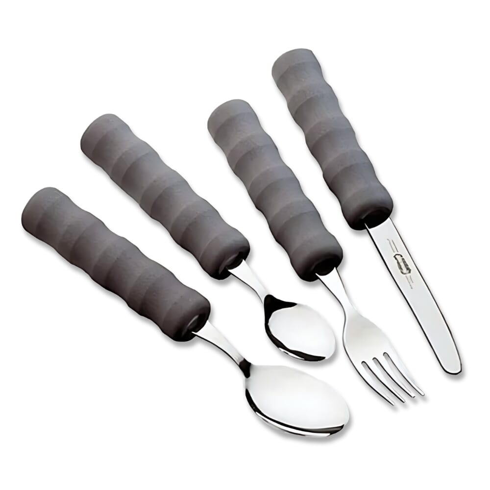 Lightweight Ribbed Foam Handled Cutlery - Full Set - Triple Pack from ...