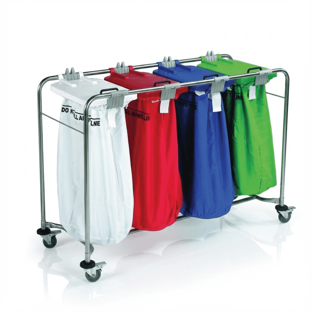 Medi Cart Laundry Trolley 4 Bag Cart from Essential Aids