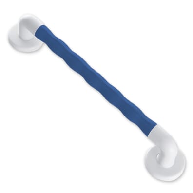 Natural Grip Plastic Grab Rail - Blue 45cm - White 30cm from Essential Aids