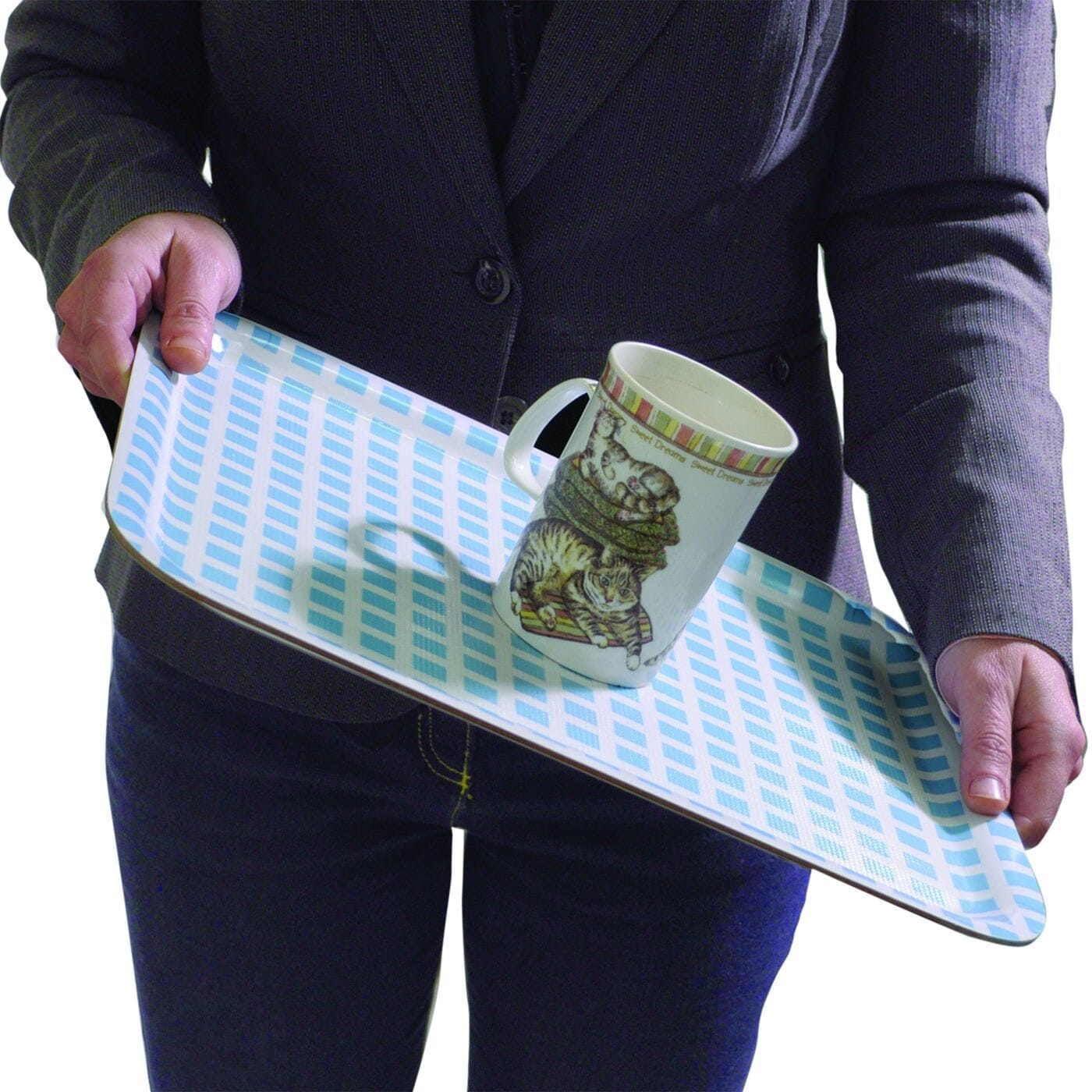 Non Slip Lap Tray - White with pattern from Essential Aids