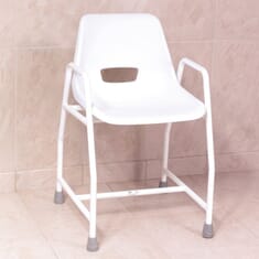 Etac Clean Wheeled Shower Commode Chair - Fixed Height 49cm from Essential Aids