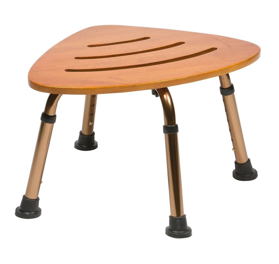 Oak Corner Stool from Essential Aids