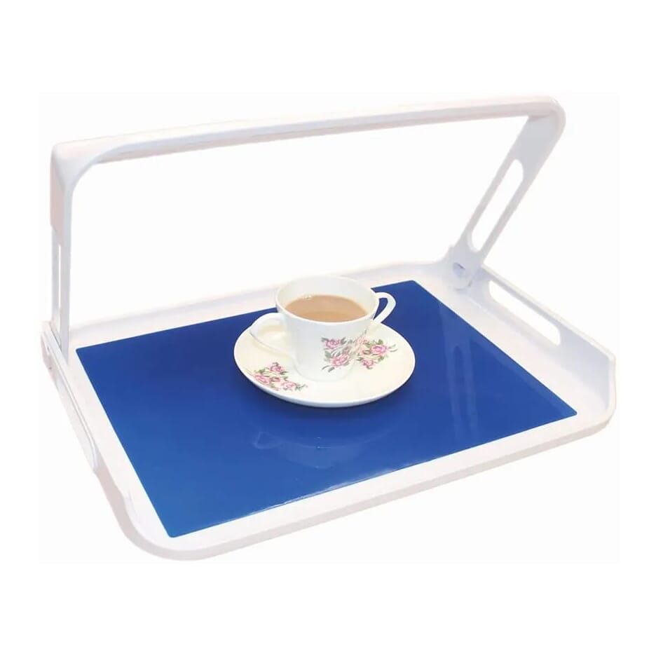 One Hand Tray With Fold Down Handle from Essential Aids