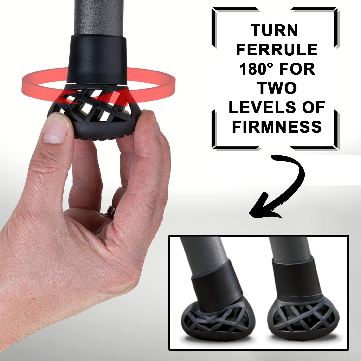 Ossenberg Soft Grip Ganymed Crutches - Black - Single from Essential Aids