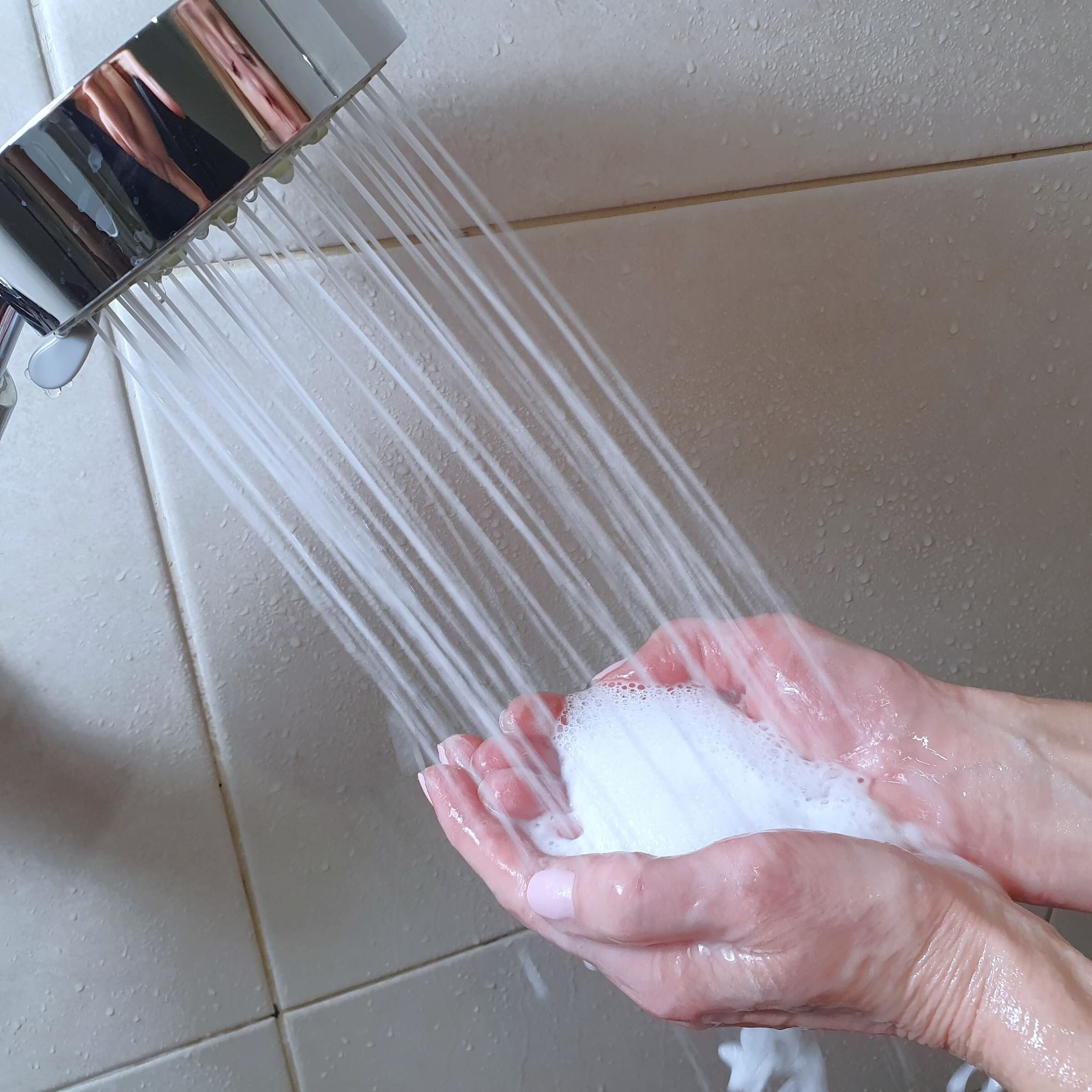 ShowerSpaah for soap straight from the shower from Essential Aids
