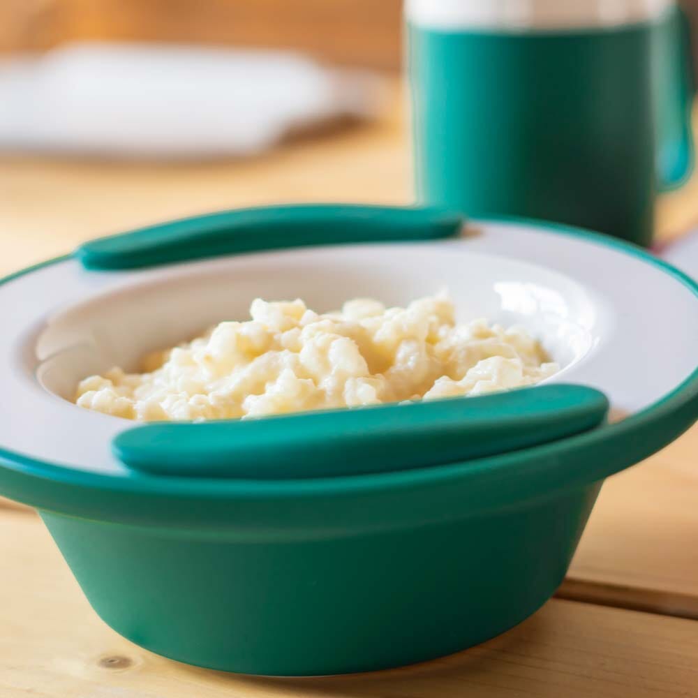 Soft Grip Keep Warm Thermo Bowl - Red & White from Essential Aids