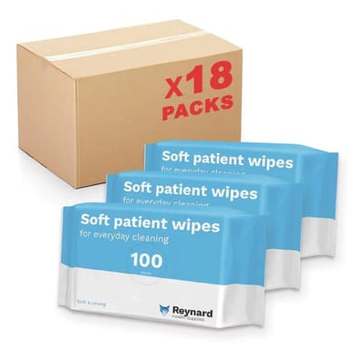 Soft Patient Wipes - Case of 18 Packs from Essential Aids