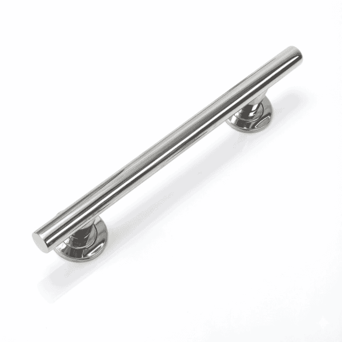 Stainless Steel Straight Grab Rail - 480mm - 350mm from Essential Aids