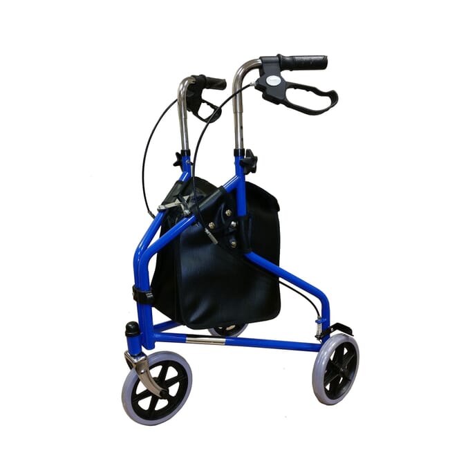 Tri Wheel Walker with Lockable Brakes - Blue from Essential Aids