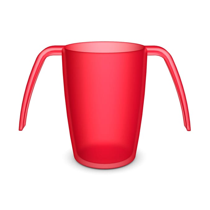 Two Handled Transparent Mug - Red from Essential Aids